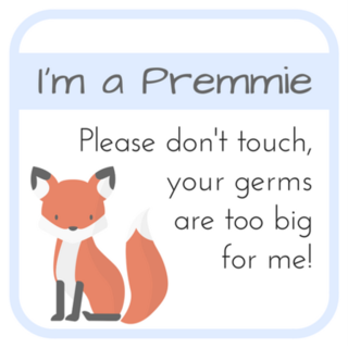 Don't touch the baby! Free Pram and Capsule signs for your premature baby